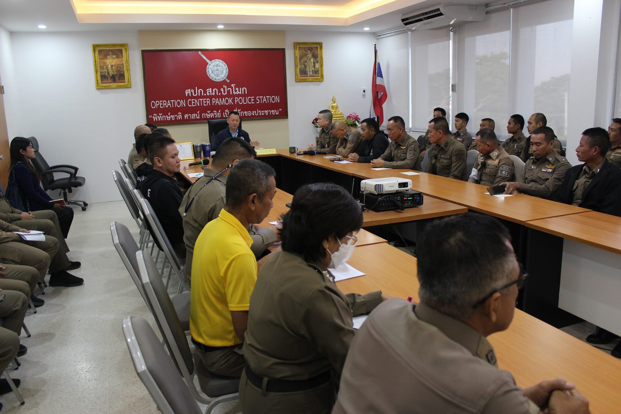 บรรยายข้อกฎหมายที่เกี่ยวกับการเลือกตั้ง - สถานีตำรวจภูธรป่าโมก